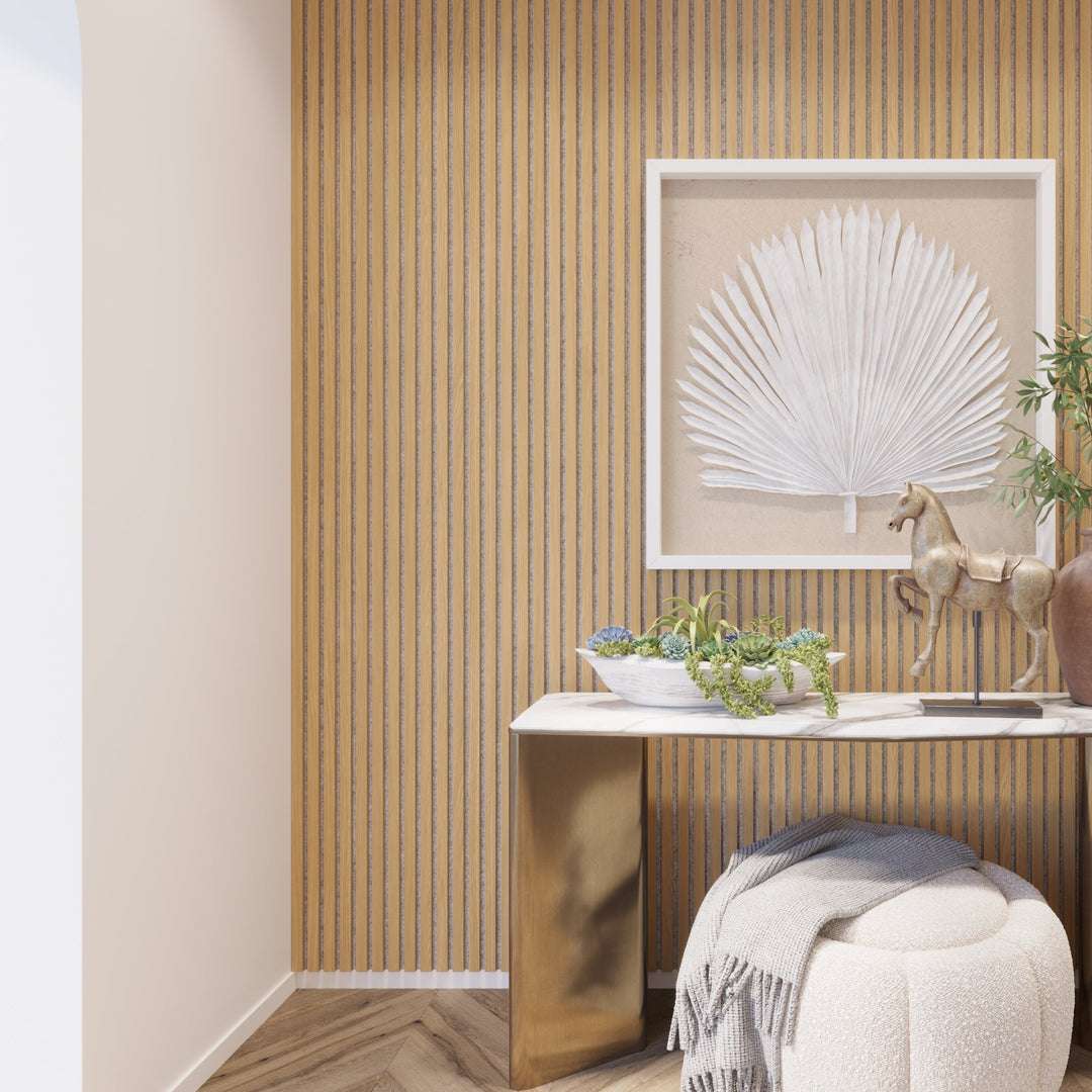 Oak Grey Wall Panel - Profile Slat Acoustic Paneling - Profile Panels ...