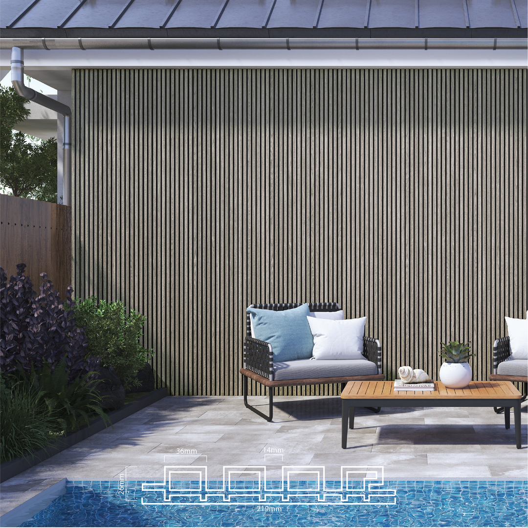 Slat Exterior - WPC - Silver Oak - Slat Wall Panel – Profile Panels