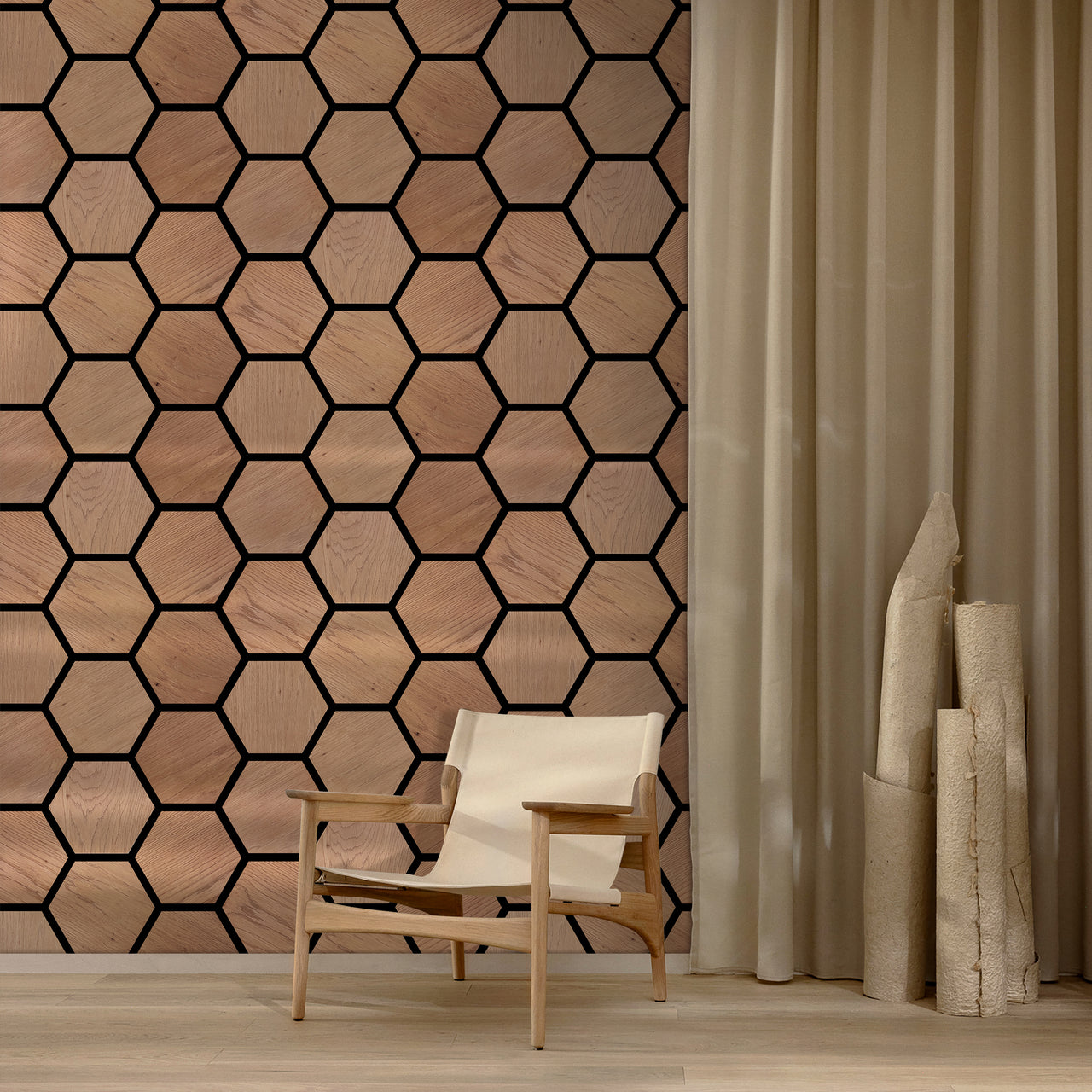 HEX - Acoustic Panelling - Black Walnut – Profile Panels
